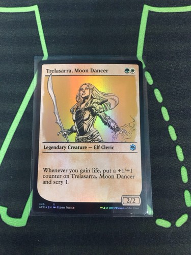 MTG Magic The Gathering Trelasarra, Moon Dancer Foil Showcase DnD Elf ...