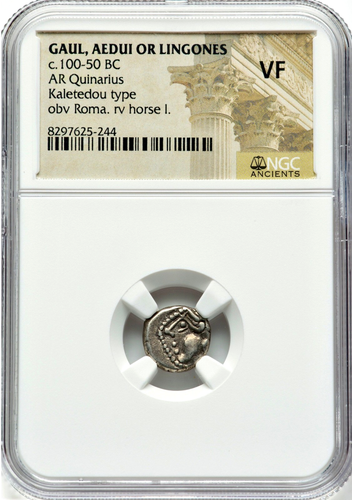 100-50 BC GAUL AEDUI LINGONES Ancient Greek Silver Quinarius Coin NGC ...