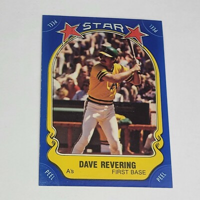 1981 Fleer Star Sticker Baseball #4 DAVE REVERING A's | eBay