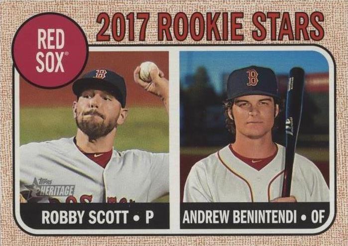 2017 Topps Heritage - Rookie Stars Andrew Benintendi, Robby Scott #314 ...