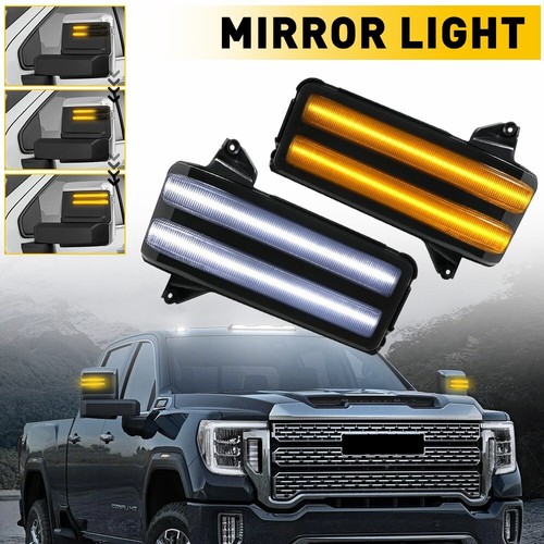Side Mirror Turn Signal Lights Switchback For 2020-24 GMC Sierra Chevy ...
