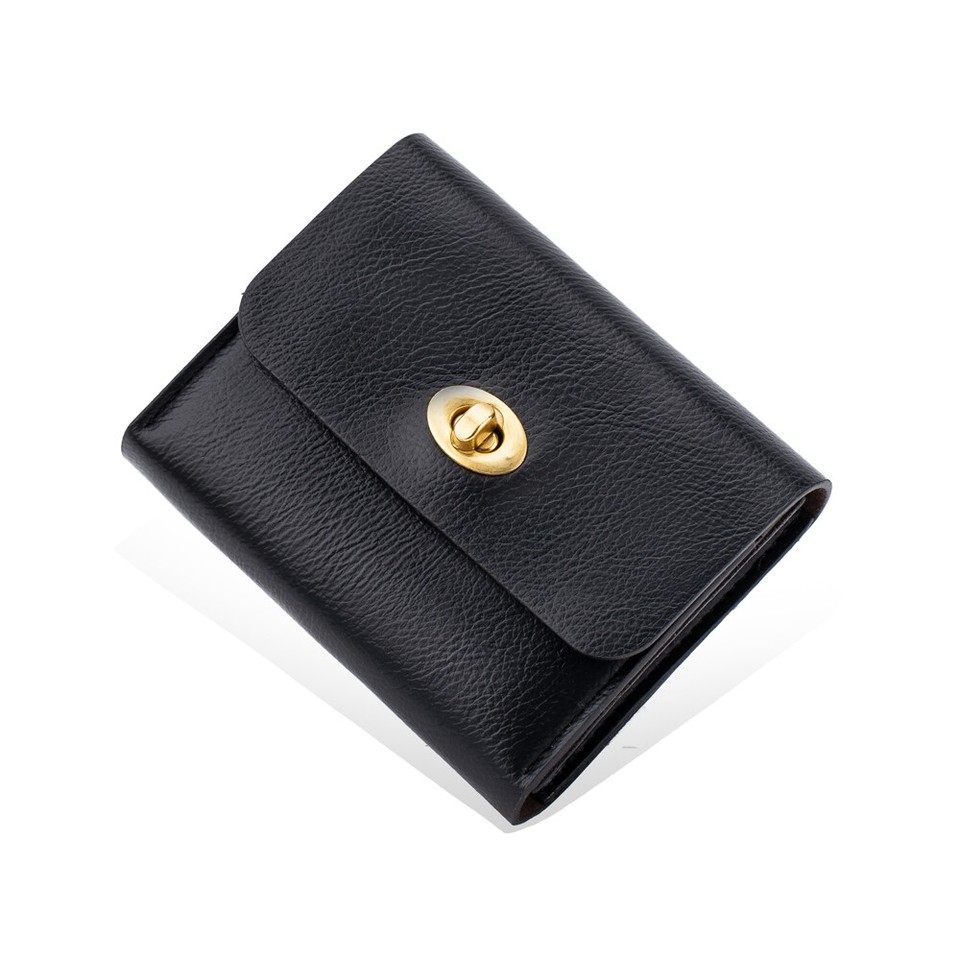 Women Small Leather Wallet Compact Credit Card Holder Mini Coins Pocket ...