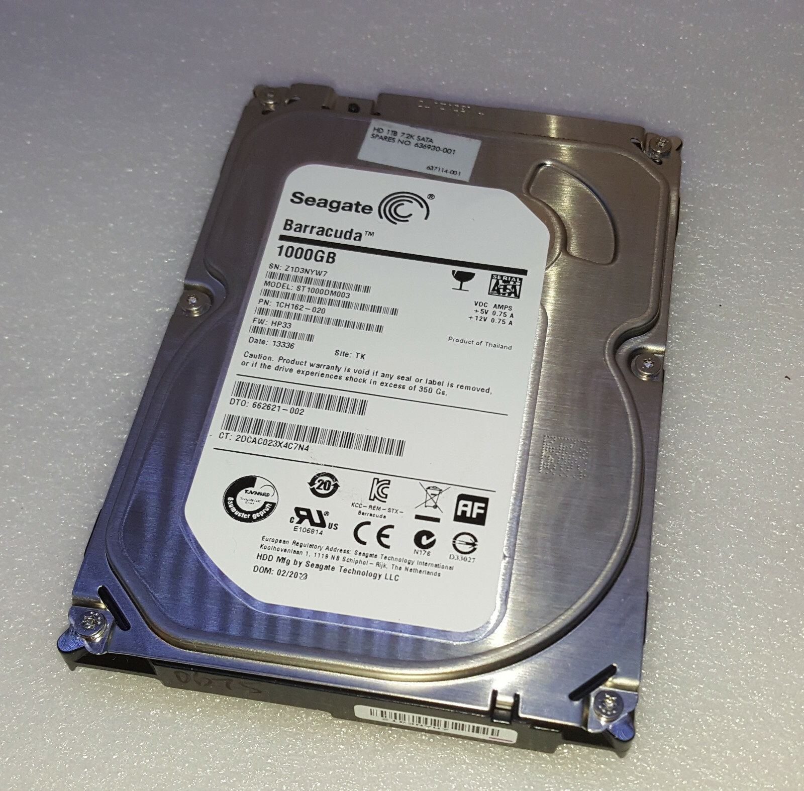 HP Pavilion p6-2037c - 1TB SATA Hard Drive - Windows XP Home Edition 32 ...