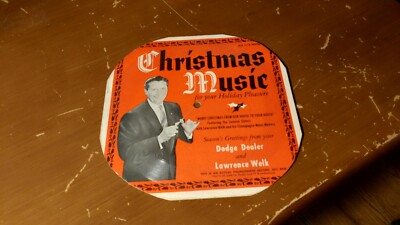 LAWRENCE WELK DODGE DEALERS CHRISTMAS MUSIC CARDBOARD 33 RPM RECORD ...