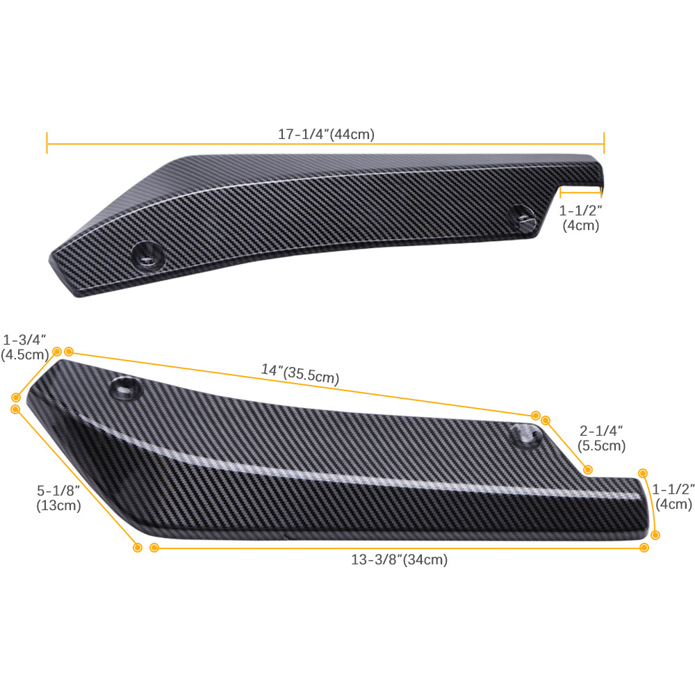 Carbon 86.6" Side Skirts + Rear Bumper Diffuser Lips For Jaguar F-Type ...
