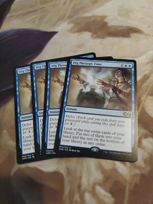X1 Dig Through Time..Ultimate Masters Rare MTG Magic the Gathering x1 ...
