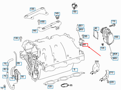 NEU MERCEDES BENZ E W211 ANSAUGKRÜMMERTEMPERATUR SCHALTER A2721530232 ...