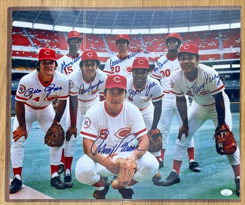 Rose, Bench, Morgan Big Red Machine Reds Multi Signed 16x20 Photo (JSA ...