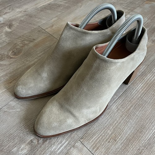 Everlane Bootie Womens Sz 8 Beige Suede Pointed-Toe Comfort Slip-On ...