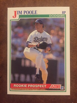 Jim Poole 357 Rookie Prospect Score 1991 MLB Baseball Trading Card | eBay