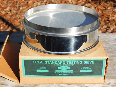 USA Standard Testing Sieve No. 49 .0164" 425 Micrometer Opening 8" | eBay