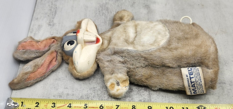 Vintage Warner Bros. 1962 Mattel Talking Bugs Bunny Plush Pull String ...