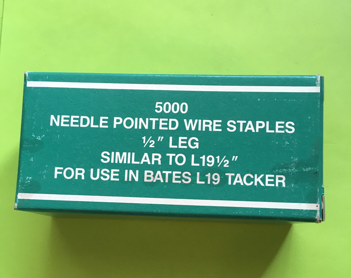 *NOS* NEDDLE POINTED WIRE STAPLES-FOR L19 TACKER( 1/2" LEG) FREE ...