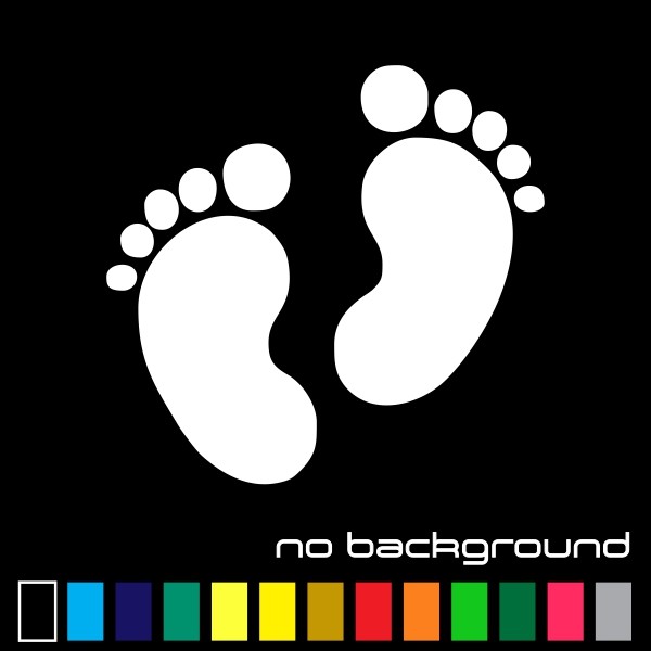 Baby Feet Sticker Vinyl Decal - Foot Print Cute Footprint Paw Tracks ...