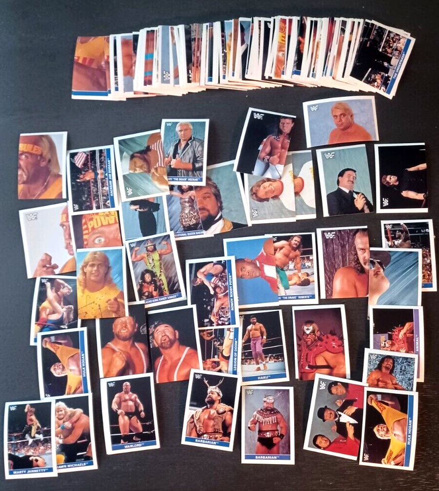 LOT OF 200+1991 WWF SUPERSTARS STICKERS MADE IN ITALY BY DIAMOND ...
