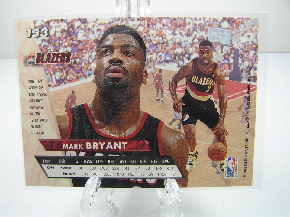Fleer Ultra 1993-94 NBA Basketball Card #153 Mark Bryant Portland Trail Blazers | eBay