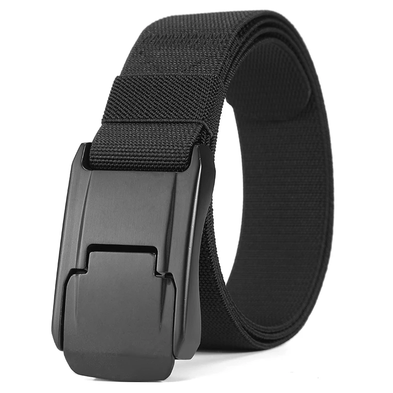 Hard Alloy Men Belt Quick Release Buckle Elastic Belt Work Belt Outdoor ...