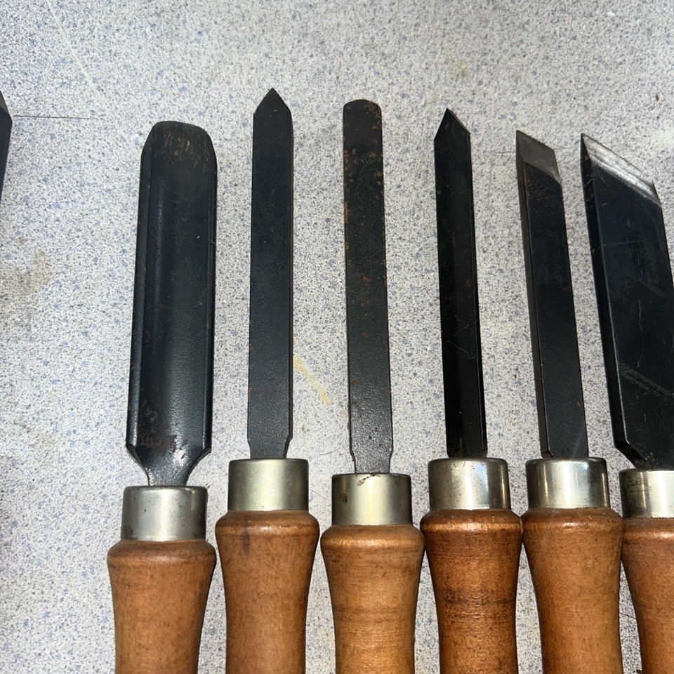 VINTAGE CRAFTSMAN WOOD LATHE CHISEL LOT OF 12, High Speed Steel | eBay