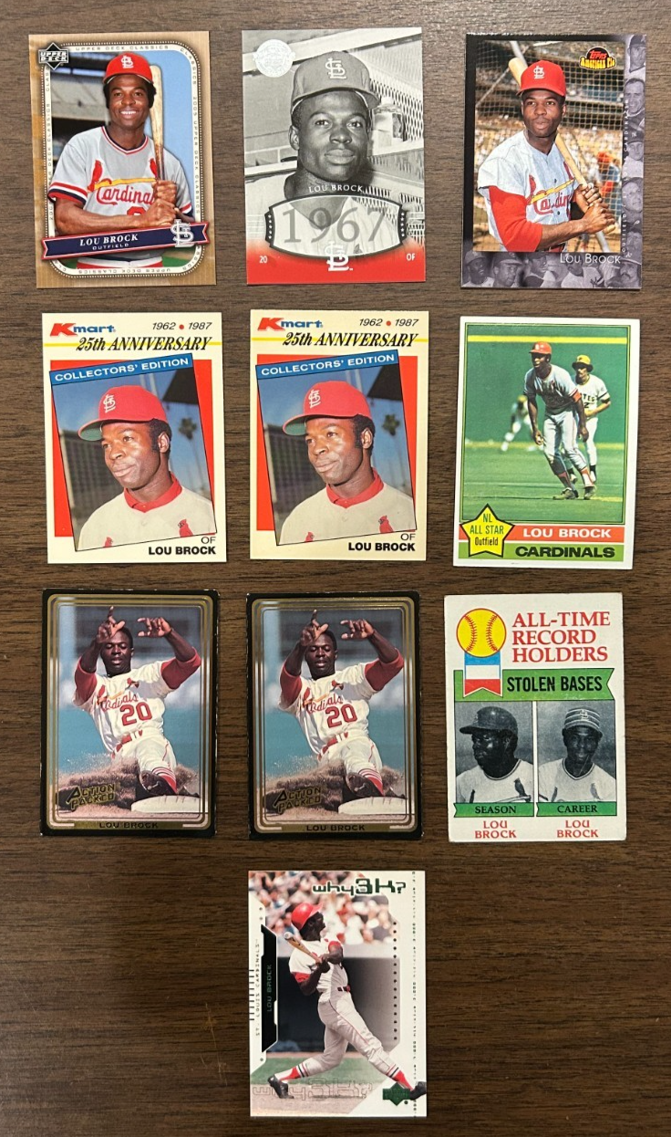 (10) Lou Brock baseball cards collection lot, *HOF* | eBay