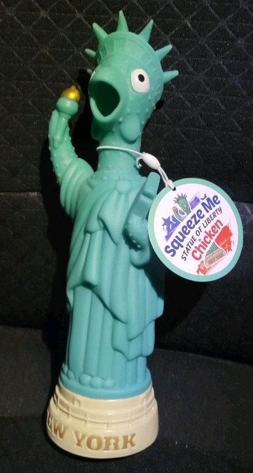 GREEN Chicken Madness Statue of Liberty Squeeze Screaming Chicken 9.8 ...