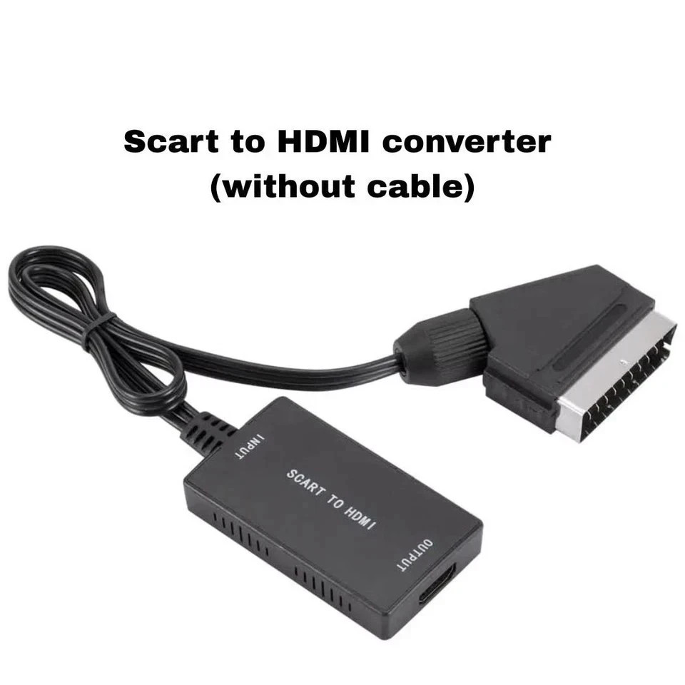 Portable SCART To HDMI Converter Cable Audio Video Adapter SCART DVD ...