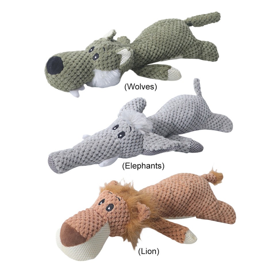 Animals Chew Dog Toys Fun Pet Toy Bite Resistant PP Cotton Cartoon for ...