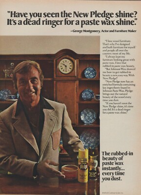 1973 Lemon Pledge Furniture Polish - Actor George Montgomery - Print Ad ...