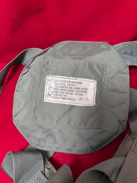 USAF PILOT LPU-10/P. Life preserver unit. F-4 PHANTOM PILOT USED. | eBay