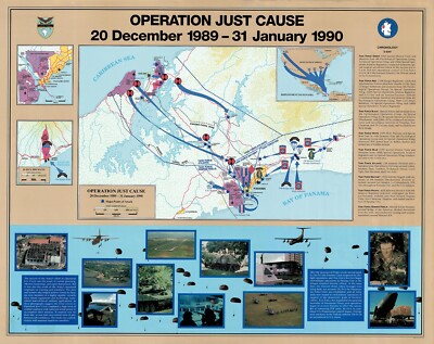 Operation Just Cause - Military War Map - American Invasion of Panama ...