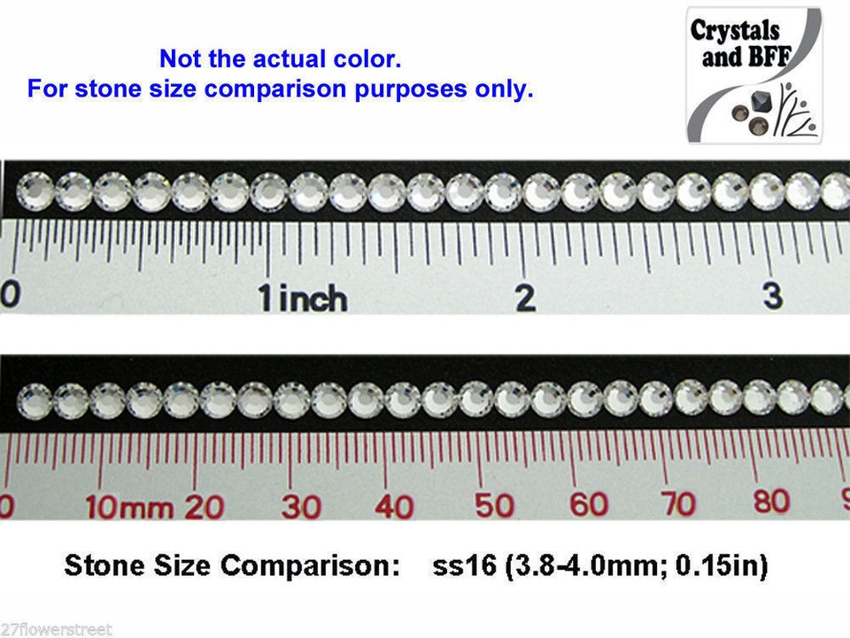 Preciosa Czech Crystals ss16 16ss 4mm Crystal AB shiny Alu Flatback ...