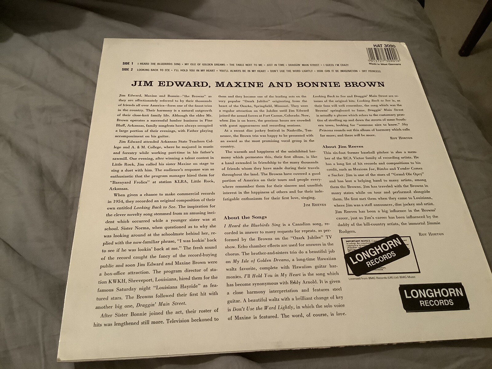 The Browns - Jim Edward, Maxine And Bonnie Brown - Vinyl Lp Country ...