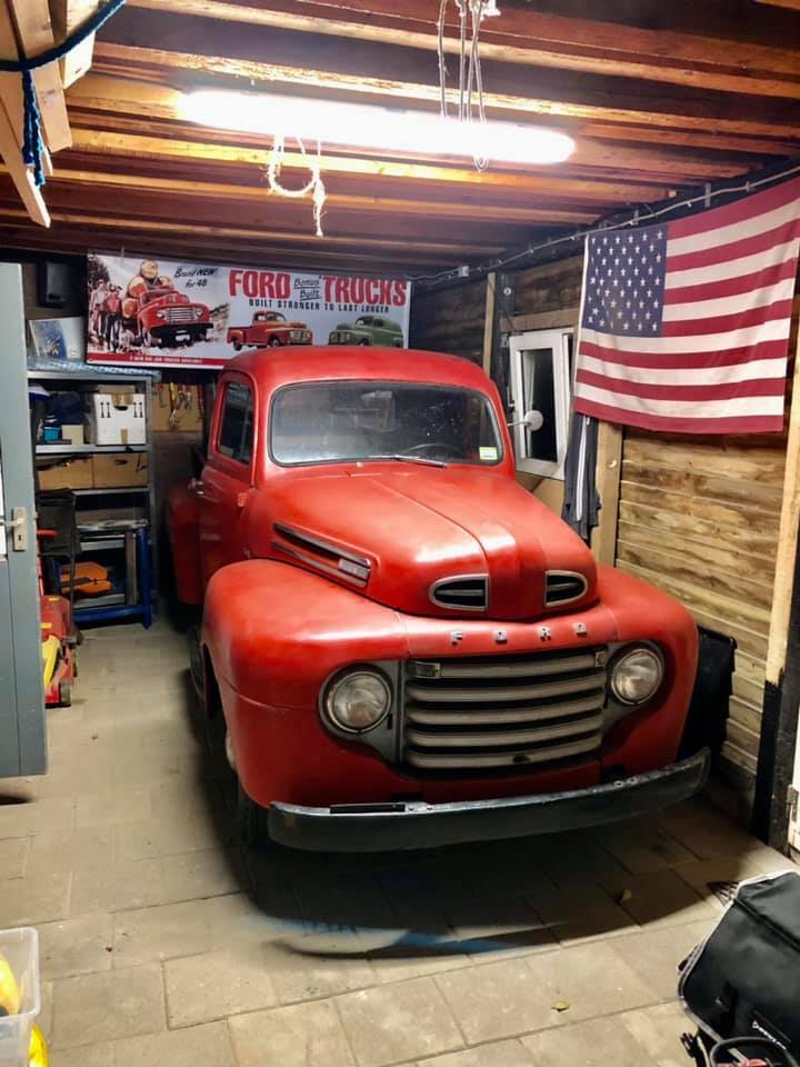 1946-1947 Jailbar Truck Ford Truck Dealer Garage Banner Hot Rod ...