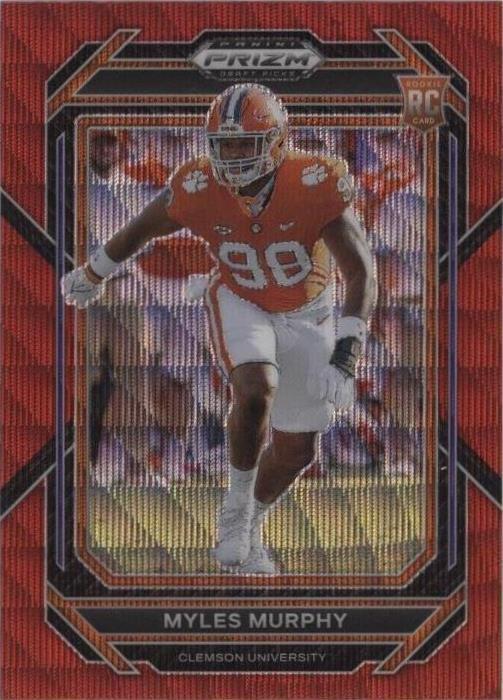 2023 Panini Prizm Draft Picks - Myles Murphy #172 Ruby Wave Prizm (RC ...