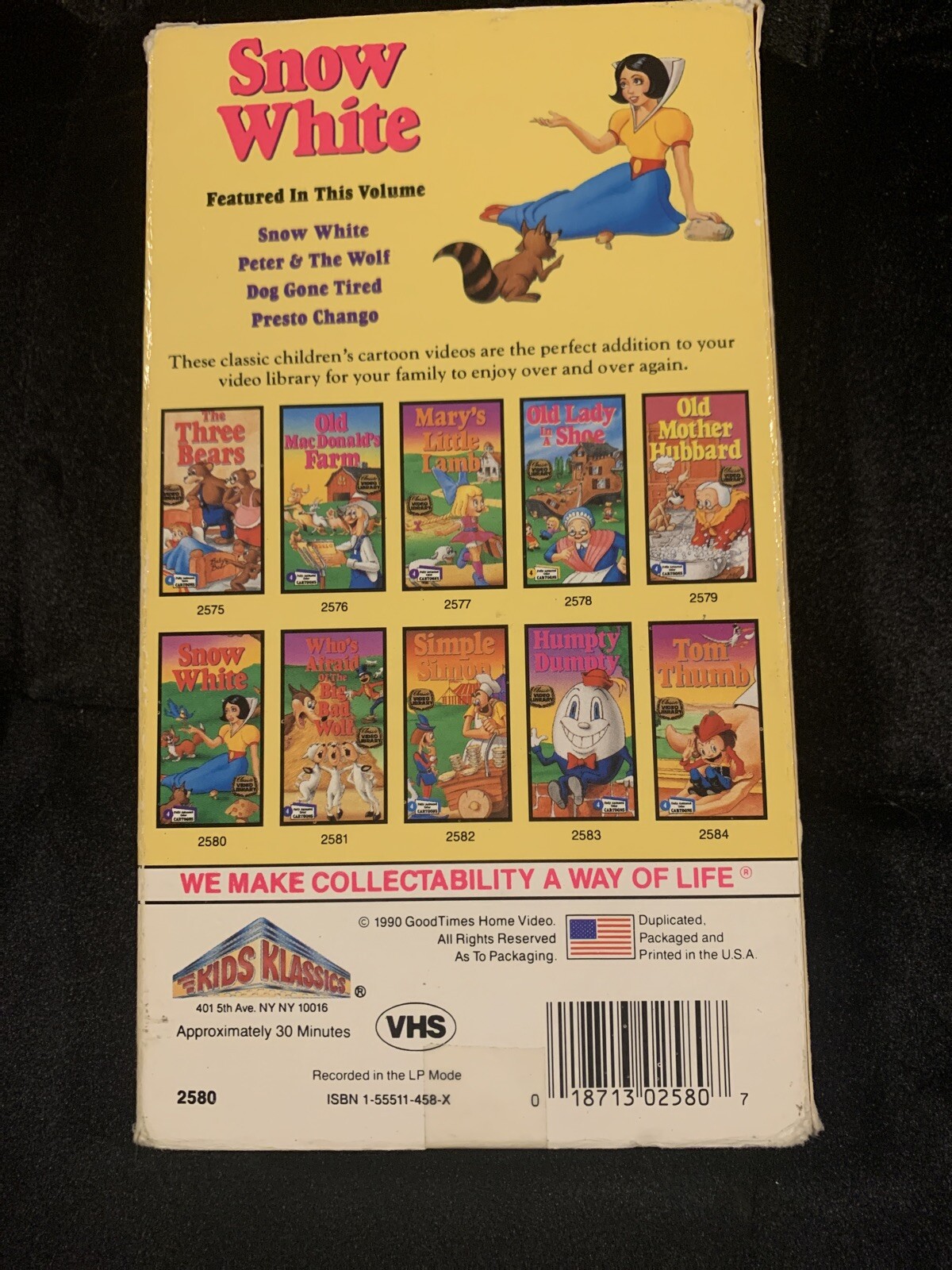 Kids Klassics Snow White VHS | eBay
