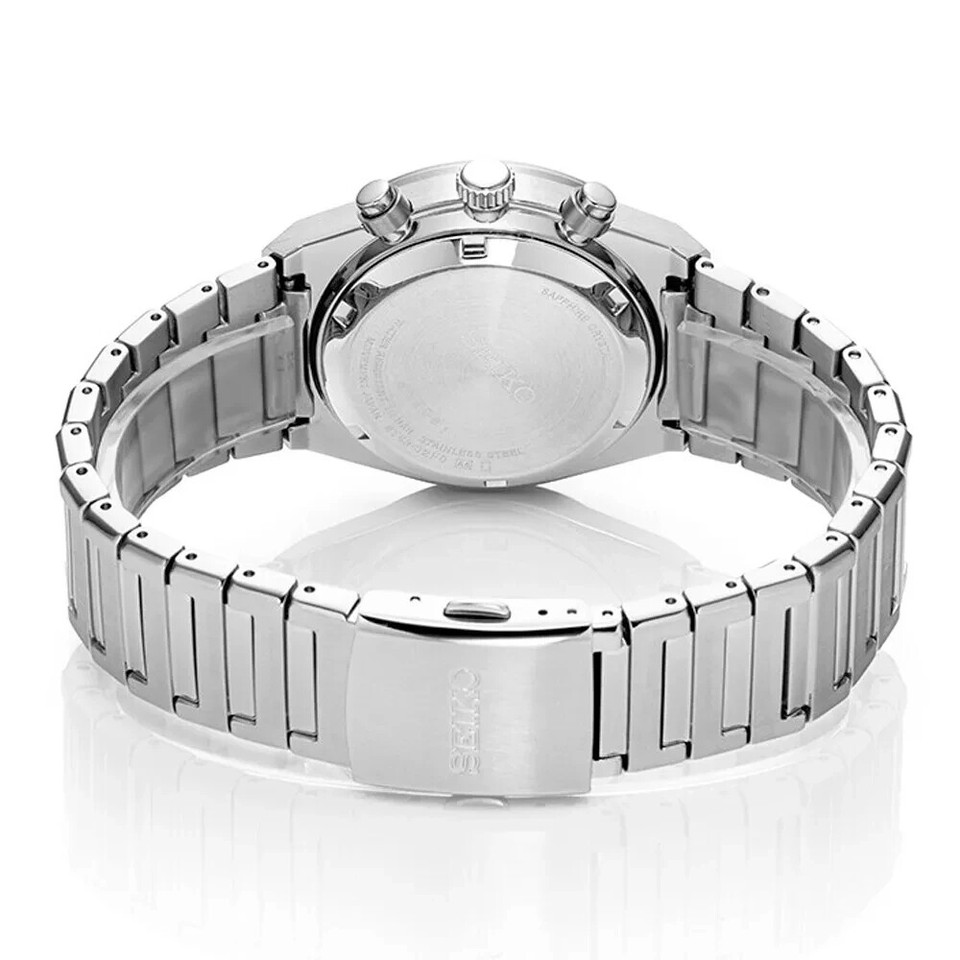 Seiko Men's Chronograph Quartz White Dial Stainless Steel Bracelet ...