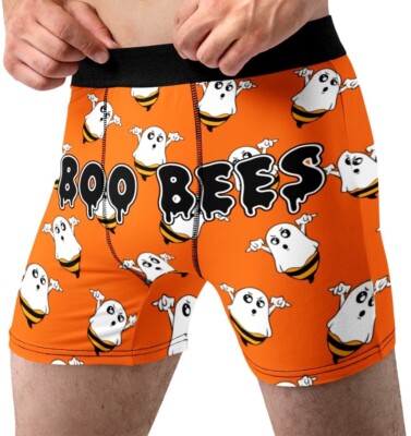Halloween Boo Bees Underwear Adult Boxer Briefs Ghost Fun Novelty ...