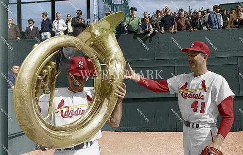 DL879 Bob Uecker - Roger Craig Cardinals Tuba 8x10 11x14 16x20 ...