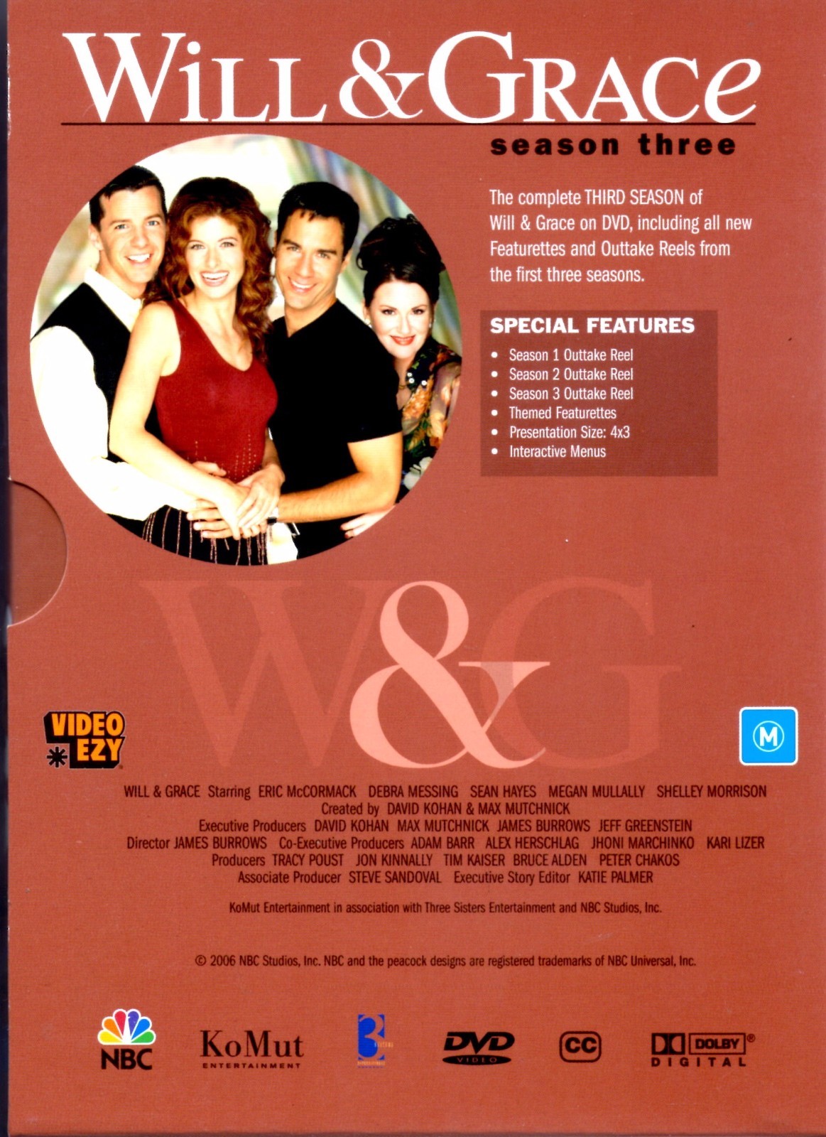 WILL & GRACE - Season 3 (Series 3) DVD Box Set!!! VIDEO EZY EXCLUSIVE ...