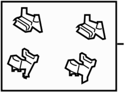 4605B146 Mitsubishi Clip set,fr brake 4605B146, New Genuine OEM Part | eBay