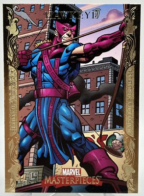 HAWKEYE 2007 UPPER DECK MARVEL MASTERPIECES GOLD FOIL PARALLEL #35 | eBay