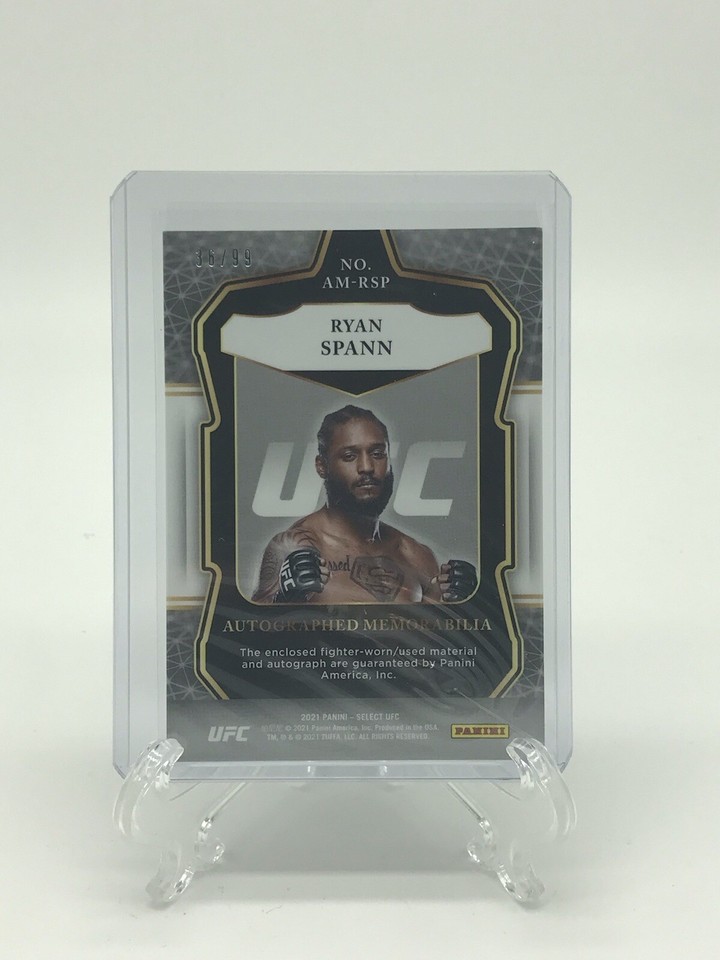 Ryan Spann 2021 panini select ufc rookie patch autograph 36/99 | eBay