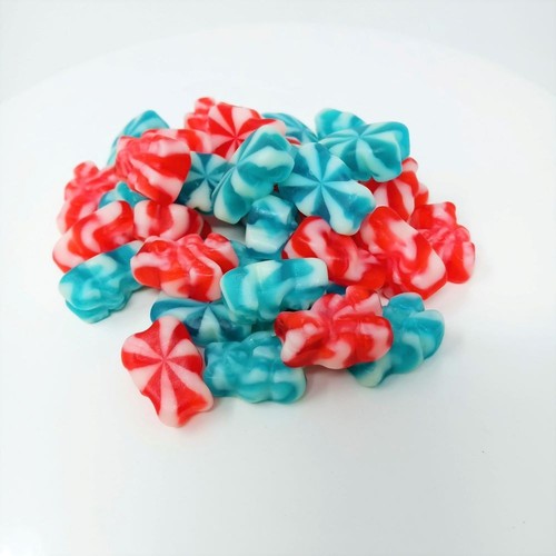 Peace Gummy Bears, 5 Pound Package, 650 Pieces, Red White Blue ...