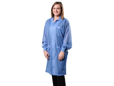 Desco 73613 - Statshield smock - labcoat style with knitted cuffs ...
