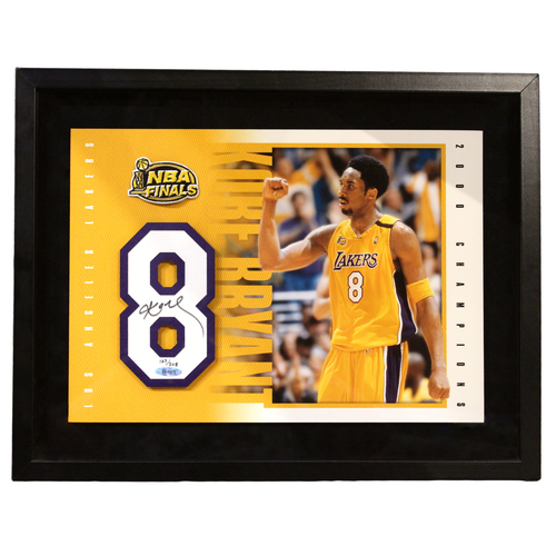 Kobe Bryant Autographed Los Angeles Lakers Jersey #8 Framed Photo UDA ...