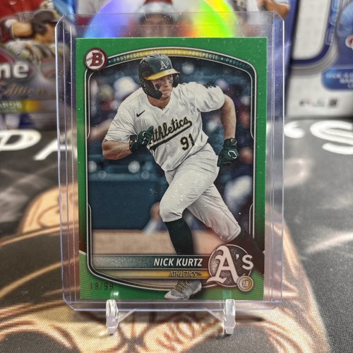 2025 Bowman Prospects -Nick Kurtz #BP-114 Neon Green /99 (RC) Athletic ...