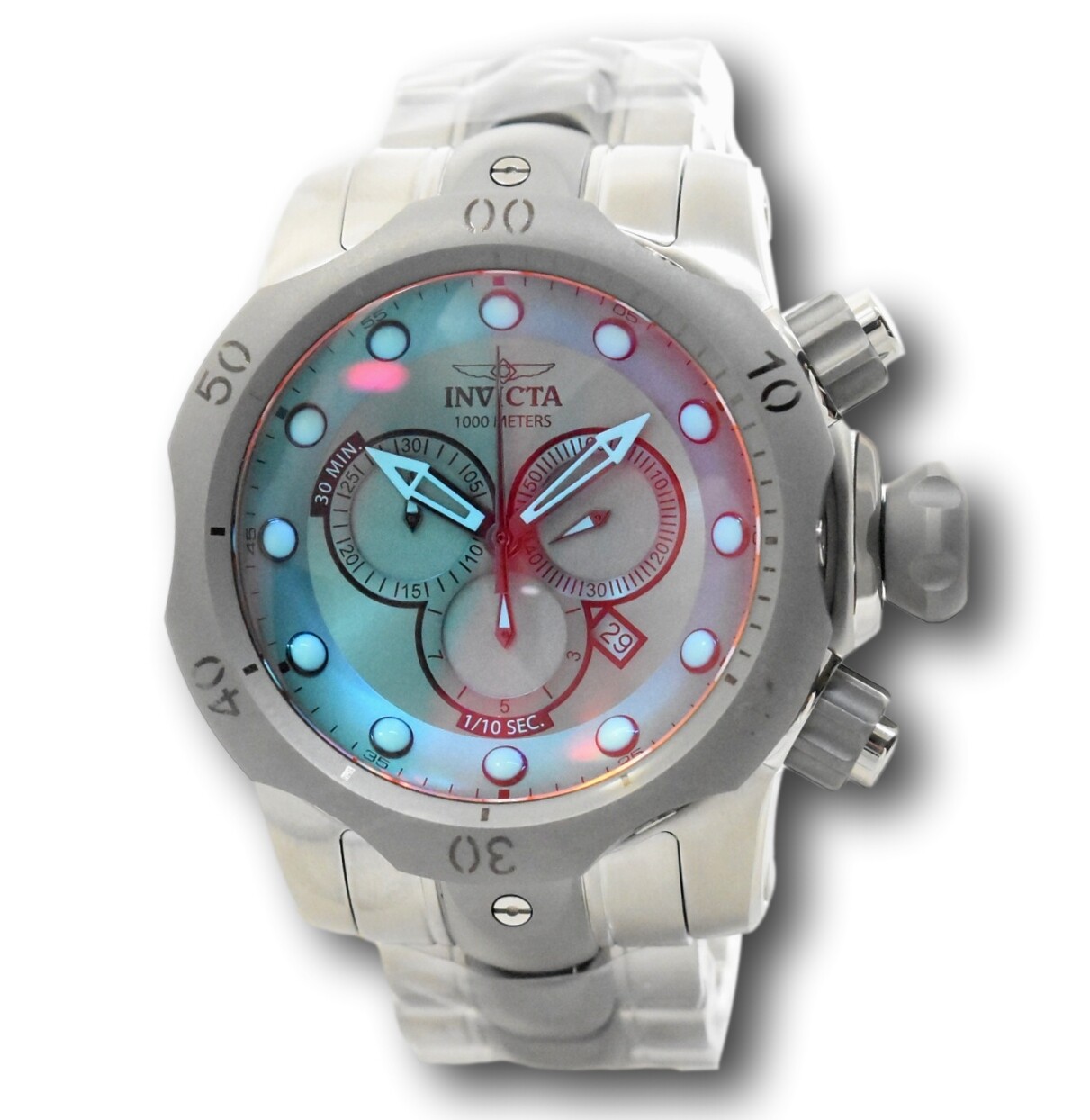 Invicta Venom Men's 54mm Tinted Crystal Stainless Swiss Chronograph ...