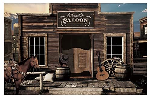10x8ft Large West Saloon Backdrop Western Wooden House Barn Door ...