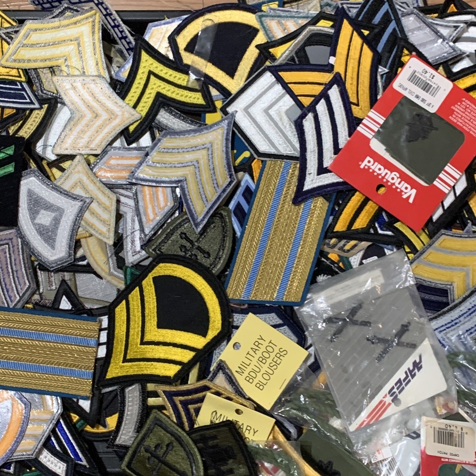 Vintage Patch Lot- Military Security Chevrons Huge Lot 2 500 Pieces | eBay