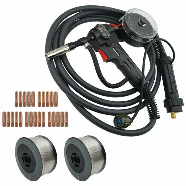UNIMIG 4m 180Amp Euro Connection Aluminium Spool Gun Value Pack ...