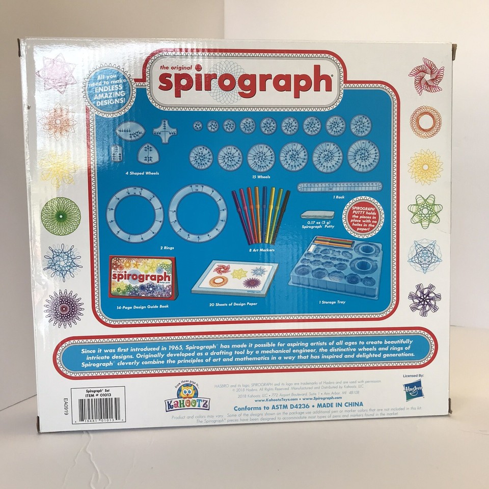 Spirograph Kit With Markers, Precision Wheels, Rings, Paper & More 30 ...